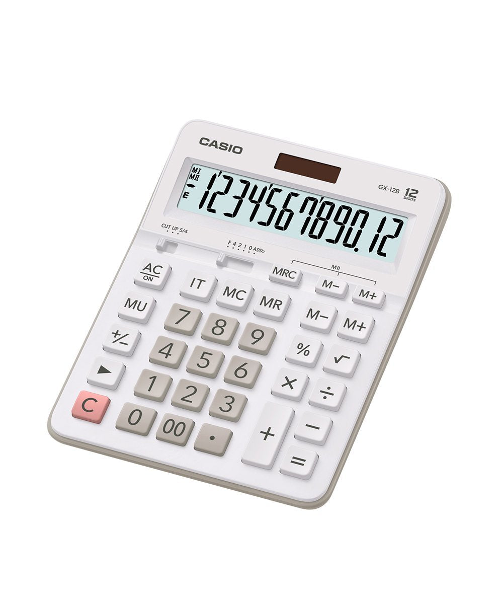 CALCULADORA CASIO - TIENDA Y CAMPO GX-12B-WE-W-DC | KOET OFICIAL